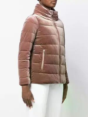 Geox Velvet-finish Puffer Jacket