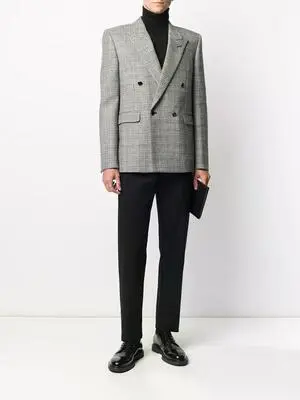 Saint Laurent Deconstructed Check Double-breasted Blazer