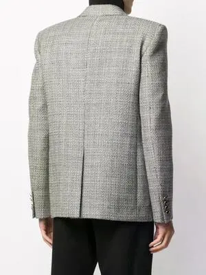 Saint Laurent Deconstructed Check Double-breasted Blazer