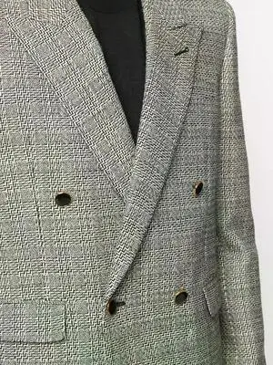Saint Laurent Deconstructed Check Double-breasted Blazer