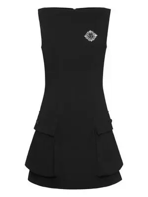 Philipp Plein Logo-embellished Mini Dress