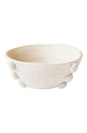 INDEGO AFRICA Beaded Bowl - White