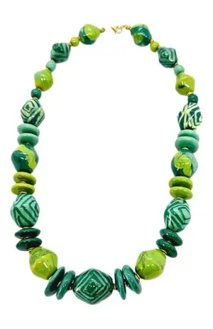 KAZURI Tsavo Dreamscape Amulet Necklace - Multi