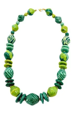 KAZURI Tsavo Dreamscape Amulet Necklace - Multi