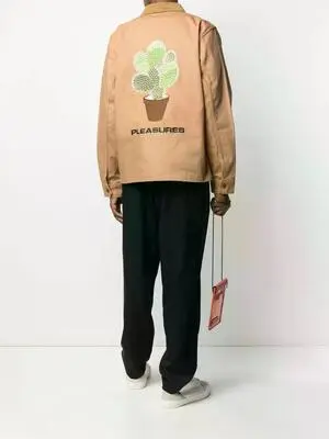 PLEASURES Graphic-print Button-up Jacket
