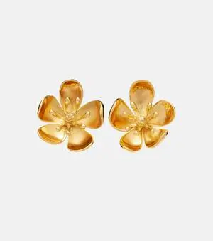 Oscar De La Renta Cherry Blossom Small Earrings - Gold
