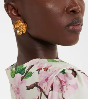 Oscar De La Renta Cherry Blossom Small Earrings