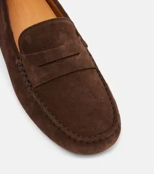 TOD'S Gommino Suede Driving Shoes - Brown