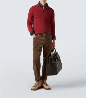 Brunello Cucinelli Cashmere Polo Sweater - Red