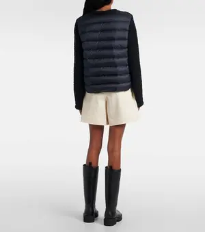 Moncler Wool-blend Bouclé Down Jacket