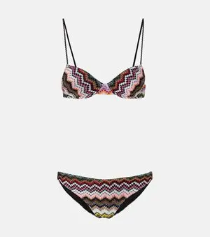 Missoni Zigzag Lamé Bikini - Multicoloured