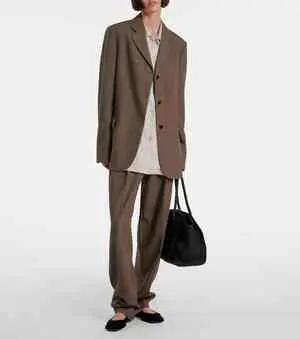 THE ROW Bryce Wool And Silk Straight Trousers