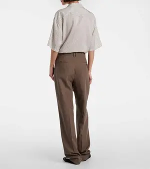 THE ROW Bryce Wool And Silk Straight Trousers