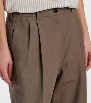 THE ROW Bryce Wool And Silk Straight Trousers