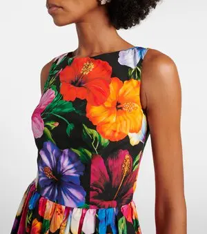 Dolce & Gabbana Floral Cotton Midi Dress - Multicoloured