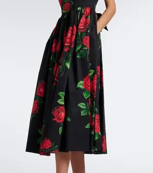 Dolce & Gabbana Floral Cotton Midi Dress - Multicoloured