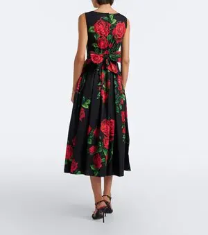Dolce & Gabbana Floral Cotton Midi Dress - Multicoloured