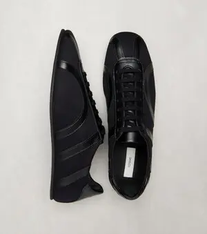 TOTEME Leather-trimmed Sneakers - Black