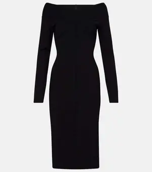 Stella McCartney Off-shoulder Jersey Midi Dress