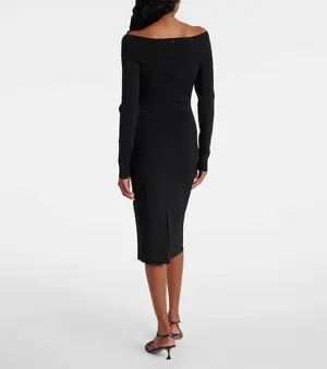 Stella McCartney Off-shoulder Jersey Midi Dress