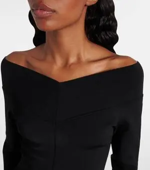 Stella McCartney Off-shoulder Jersey Midi Dress