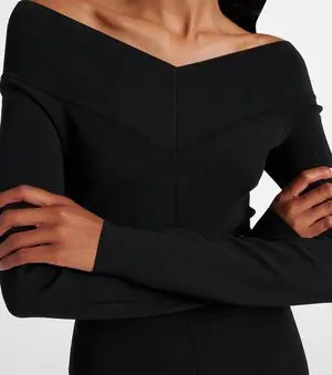 Stella McCartney Off-shoulder Jersey Midi Dress