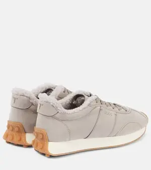 TOD'S Suede Lace-up Sneakers - Grey