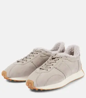TOD'S Suede Lace-up Sneakers - Grey
