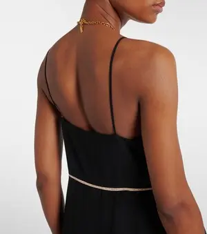 Chloé Lace-trimmed Silk Chiffon Maxi Dress
