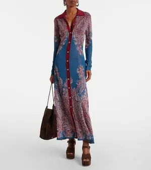 Etro Paisley Jersey Shirt Dress - Multicoloured