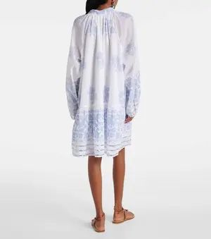 JULIET DUNN Floral Cotton Minidress