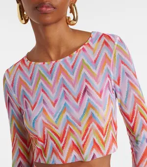Missoni Chevron Cropped Top - Multicoloured