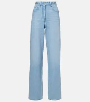 Versace High-rise Wide-leg Jeans