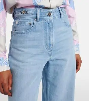 Versace High-rise Wide-leg Jeans