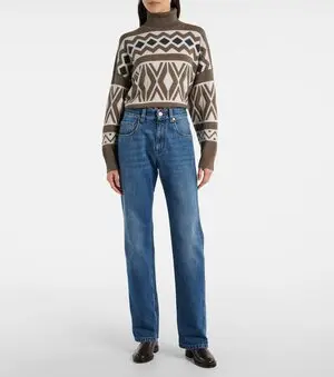 Brunello Cucinelli High-rise Straight Jeans - Blue