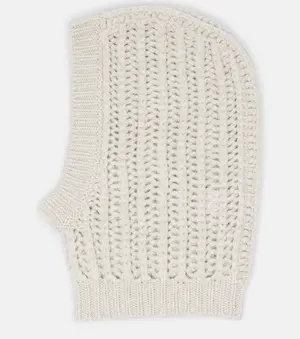 Brunello Cucinelli Cashmere Ski Mask - White