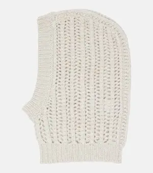 Brunello Cucinelli Cashmere Ski Mask - White