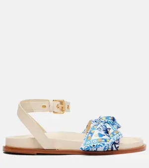 Farm Rio Bow-detail Printed Sandals