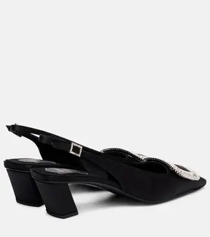 ROGER VIVIER Belle Vivier 45 Satin Slingback Pumps