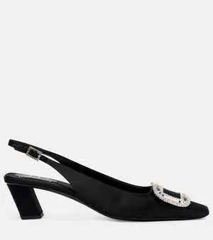 ROGER VIVIER Belle Vivier 45 Satin Slingback Pumps