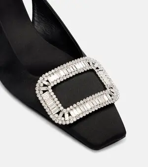 ROGER VIVIER Belle Vivier 45 Satin Slingback Pumps