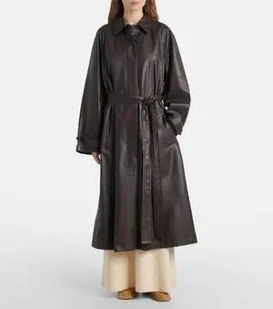 THE ROW Ryota Leather Wrap Coat