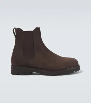 Brioni Suede Chelsea Boots - Brown