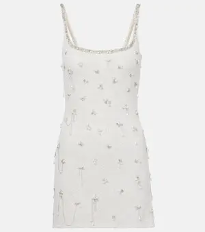 CLIO PEPPIATT Droplet Embellished Beaded Minidress