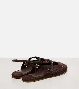 JIMMY CHOO Amiee Embroidered Suede Espadrilles - Brown