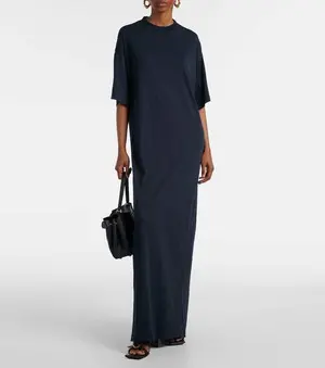 Balenciaga Cocoon Cotton Jersey Maxi Dress