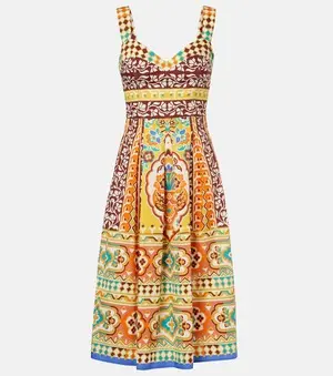 Etro Printed Cotton Midi Dress - Multicoloured