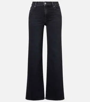 FRAME Le Slim Palazzo Wide-leg Jeans - Black