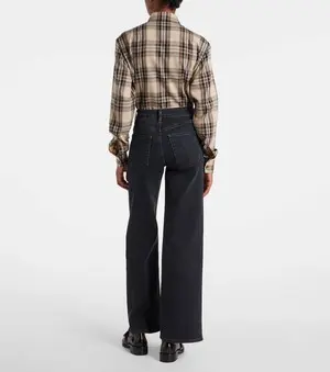 FRAME Le Slim Palazzo Wide-leg Jeans - Black