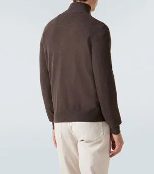 Brunello Cucinelli Cashmere Half-zip Sweater - Brown